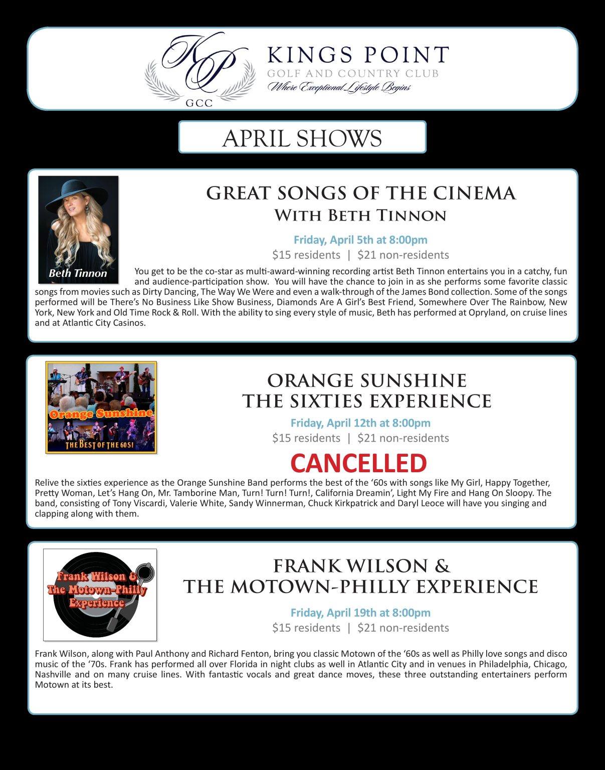 Shows – Kings Point Delray